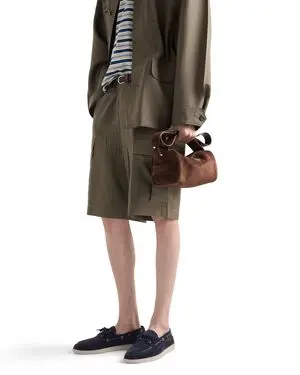 Prada Suede Boat Shoes - Blue