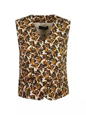 Max Mara Floral Buttoned Vest