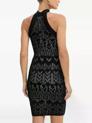 Guess Halterneck Geometric Mini Dress