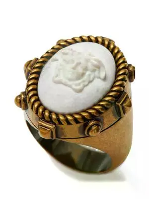 Versace Tivoli Ring With Medusa Cameo - Gold