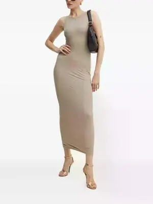 Guess Triangle-embellished Sleeveless Maxi Dress - Neutrals
