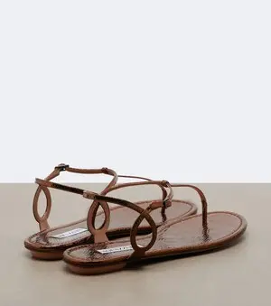 AQUAZZURA Leather Sandals - Brown