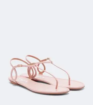 AQUAZZURA Leather Sandals - Pink