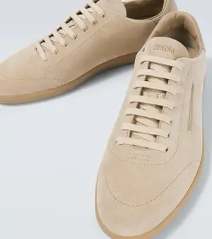 Zegna 232 Suede Sneakers - Beige