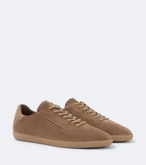 Zegna Suede Lace-up Sneakers - Beige