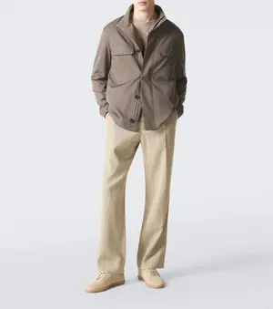 Zegna Suede Lace-up Sneakers - Beige