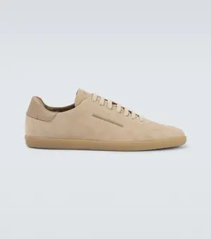 Zegna 232 Suede Lace-up Sneakers - Beige