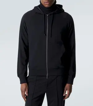 Zegna Cotton-blend Hoodie - Blue
