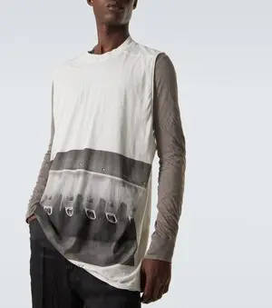 Rick Owens Jumbo Printed Cotton Jersey Tank Top