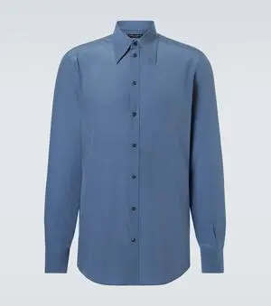 Dolce & Gabbana Silk Crêpe De Chine Shirt - Blue
