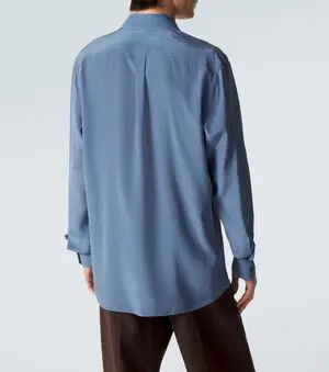 Dolce & Gabbana Silk Crêpe De Chine Shirt - Blue