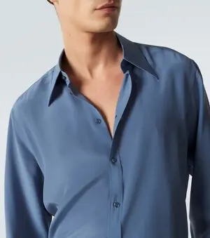 Dolce & Gabbana Silk Crêpe De Chine Shirt - Blue