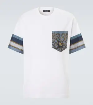 Dolce & Gabbana Printed Cotton And Silk T-shirt