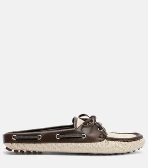 Brunello Cucinelli Monili Canvas Mules