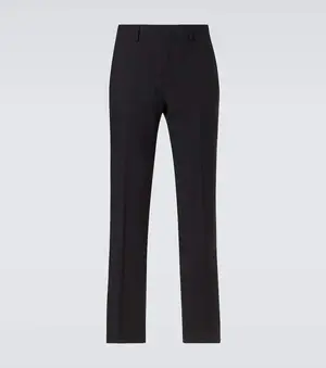 Ami Virgin Wool Gabardine Straight Trousers