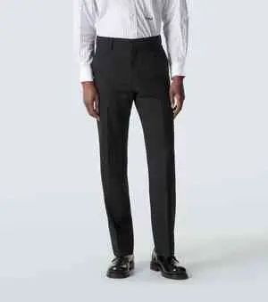 Ami Virgin Wool Gabardine Straight Trousers
