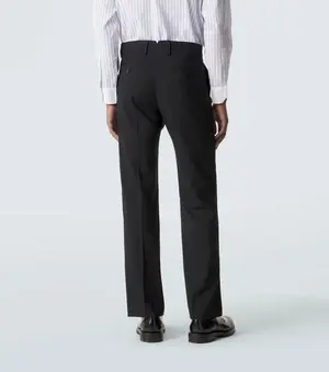 Ami Virgin Wool Gabardine Straight Trousers