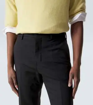 Ami Virgin Wool Gabardine Straight Trousers