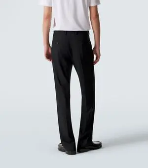 AMI Paris Virgin Wool Gabardine Straight Trousers