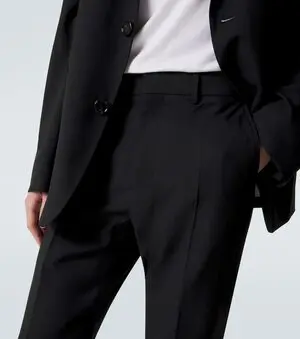 AMI Paris Virgin Wool Gabardine Straight Trousers