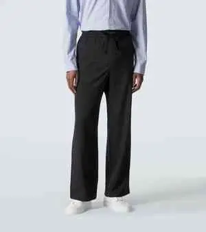 AMI Paris Virgin Wool Gabardine Straight Trousers