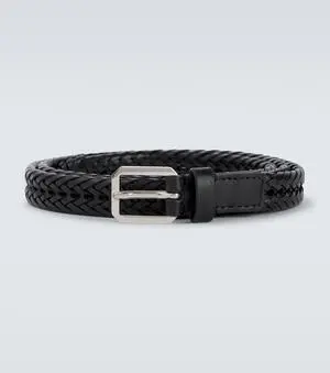 TOM FORD Braided Leather Belt - Black
