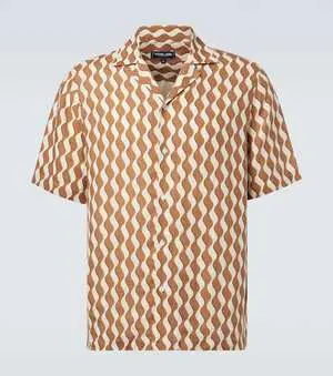 Frescobol Carioca Roberto Printed Linen Shirt - Brown