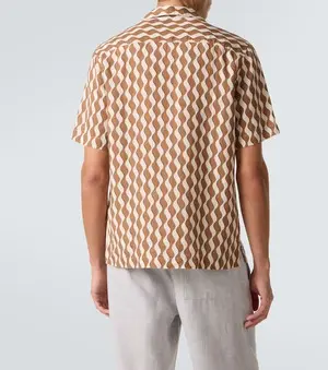 Frescobol Carioca Roberto Printed Linen Shirt - Brown