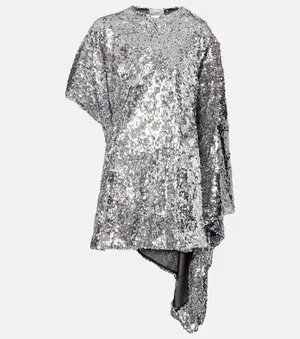 Coperni Zero Waste Draped Sequined Minidress