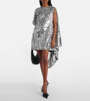 Coperni Zero Waste Draped Sequined Minidress
