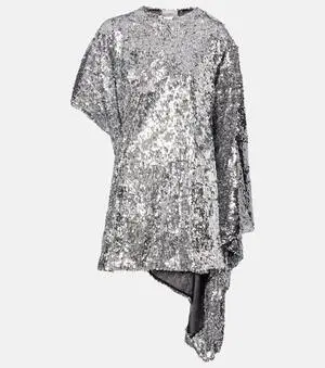 Coperni Zero Waste Draped Sequined Minidress