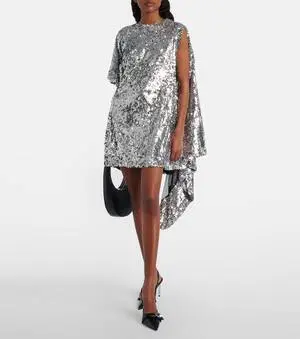 Coperni Zero Waste Draped Sequined Minidress