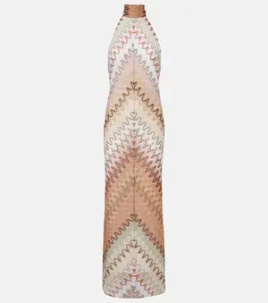 Missoni Halterneck Lamé Maxi Dress - Multicoloured