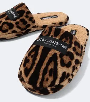 Dolce & Gabbana Leopard-print Slippers