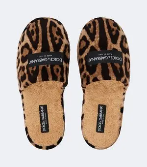 Dolce & Gabbana Leopard-print Slippers