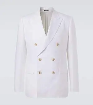 Dolce & Gabbana Linen Blazer - White