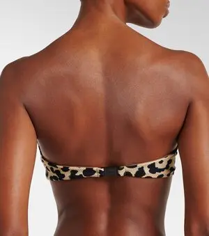Marysia Lisbon Leopard-print Bikini Top - Beige
