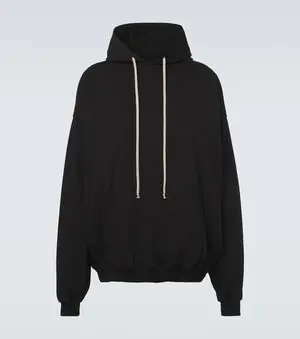 Rick Owens Cotton Jersey Hoodie - Black