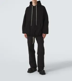 Rick Owens Cotton Jersey Hoodie - Black
