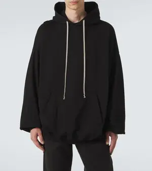 Rick Owens Cotton Jersey Hoodie - Black