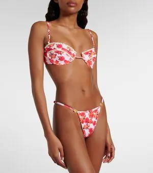 BANANHOT Emi Floral Bikini Bottoms - Red