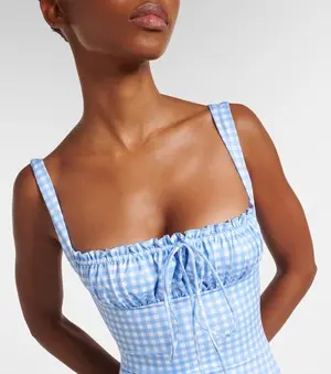 BANANHOT Gia Gingham One Piece Swimsuit - Blue