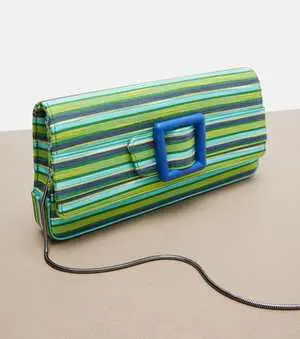 Manolo Blahnik Maygot Striped Clutch - Multicoloured