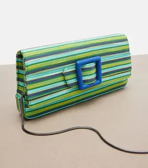 Manolo Blahnik Maygot Striped Clutch