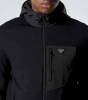 Prada Re-nylon And Cotton-blend Hoodie
