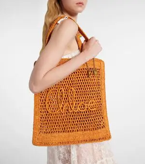 Chloé Raffia Tote Bag