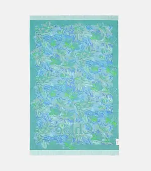 Chloé Floral Logo Cotton Terry Towel - Multicoloured