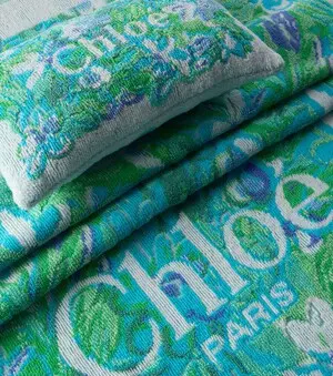Chloé Floral Logo Cotton Terry Towel - Multicoloured