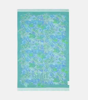 Chloé Floral Logo Cotton Terry Towel - Multicoloured