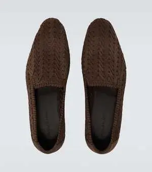 Manolo Blahnik Mario Suede Loafers - Brown